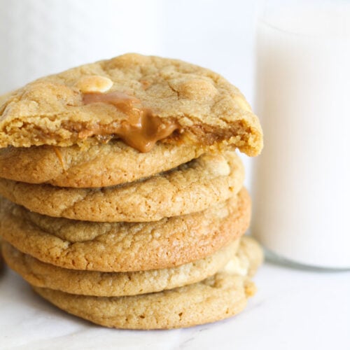 Biscoff Stuffed Cookies - Modest Munchies